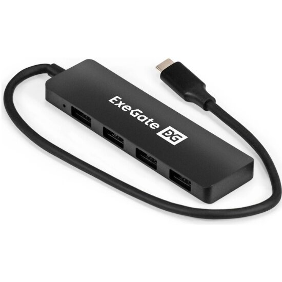 Разветвитель USB 3.0 Exegate DUB-4CP/3 4порта, черный