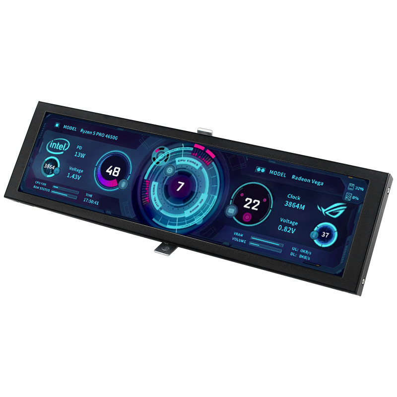 Turing 8.8" IPS Тип-С Вторичный Монитор Smart Display Case Для Мониторинга ЦПУ, ГПУ, ОЗУ С USB-Интерфейсом B, черный