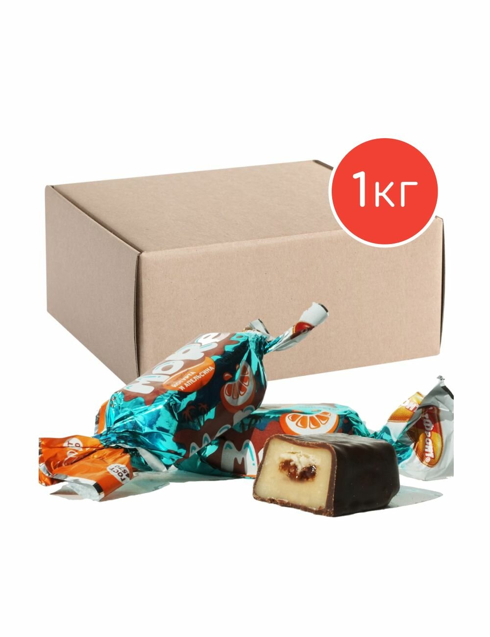 Конфеты Рот Фронт MORE со вкусом йогурта и апельсина 1кг