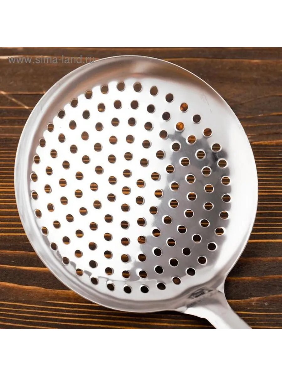 Казанная шумовка с деревянной ручкой 43 см