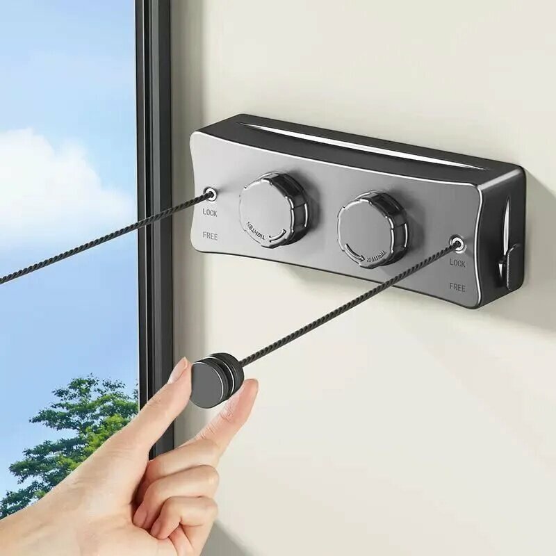 Невидимая бельевая веревка, выдвижная вешалка для одежды без перфорации, балкон, ванная комната, для помещений