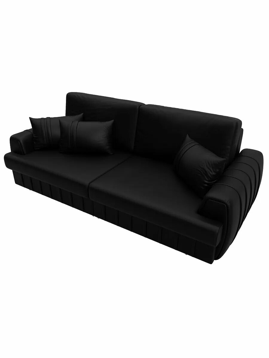 Диван прямой Монако, 240х93х107 см, спальное место 195х160 см, с ящиком для белья, экокожа