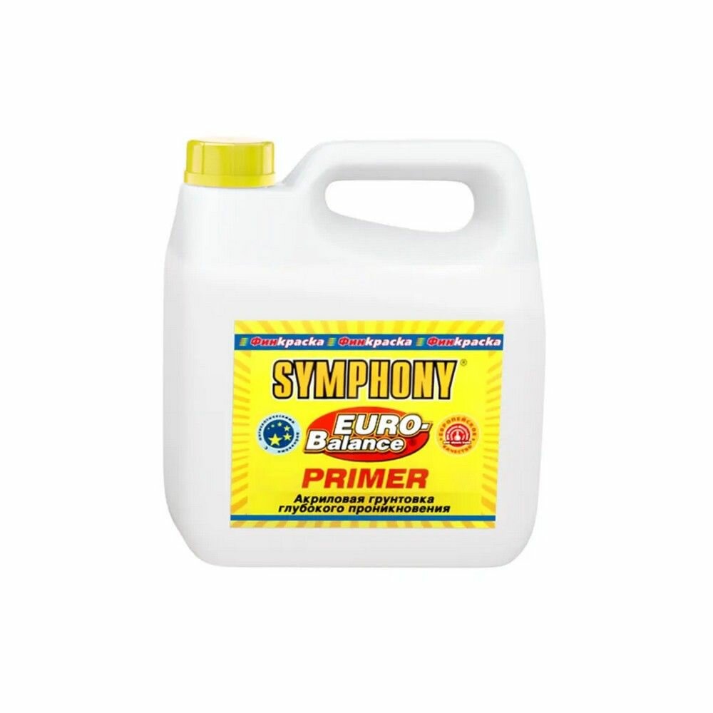 Грунтовка Symphony евро-баланс праймер 3 л для подготовки стен под отделку