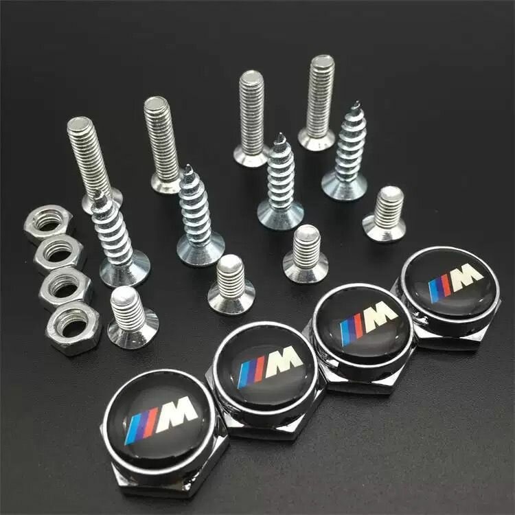 Комплект болтов крепления номерного знака с логотипом BMW M, комплект из 4 штук