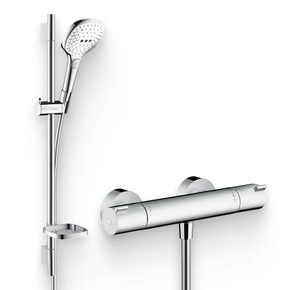 Душевой комплект Термостат Hansgrohe Ecostat 1001 CL ВМ 13211000, для душа / Гарнитур Raindance Select E 120 26620400