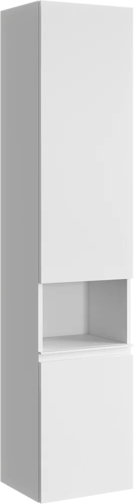 Шкаф-пенал для ванной Aqwella Rodos 35 подвесной, 35 см, белый, глянцевый, с дверками