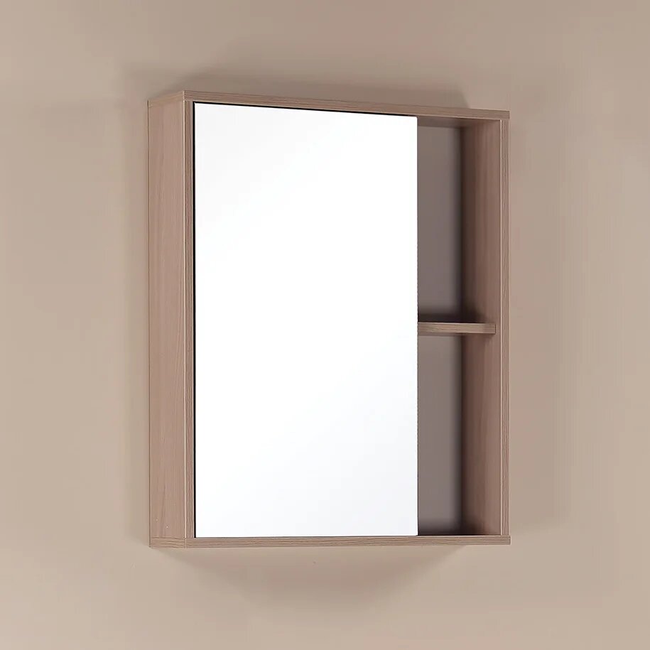 Зеркало-шкаф Onika Дельта У 60 с боковыми полками, 60 см, лофт, зеркало настенное в ванную