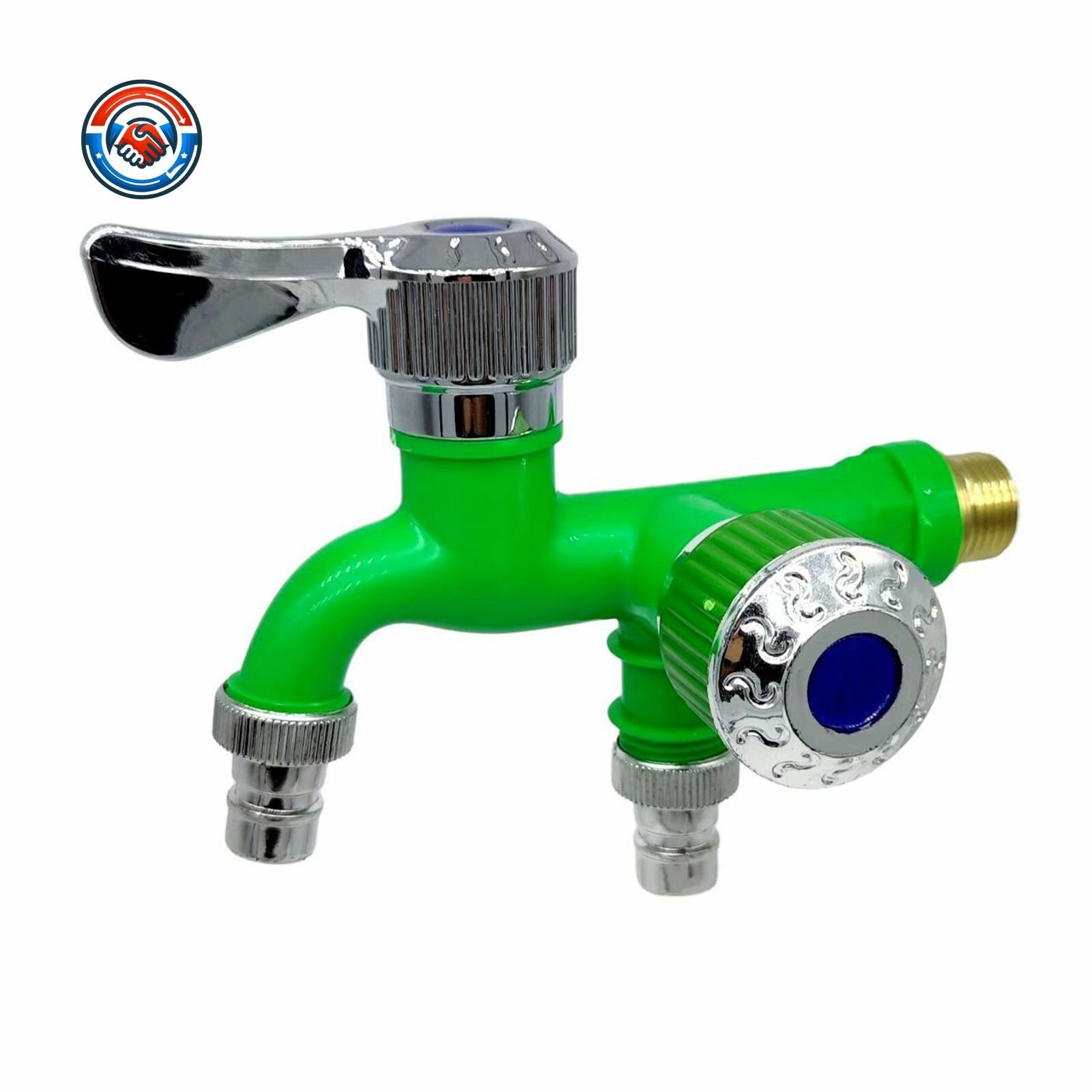 Двойной водоразборный кран для стиральной машины и швабры, универсальный полипропиленовый кран с двойным управлением, взрывозащищённый, антифриз, совместим с кухонным и ванным смесителем