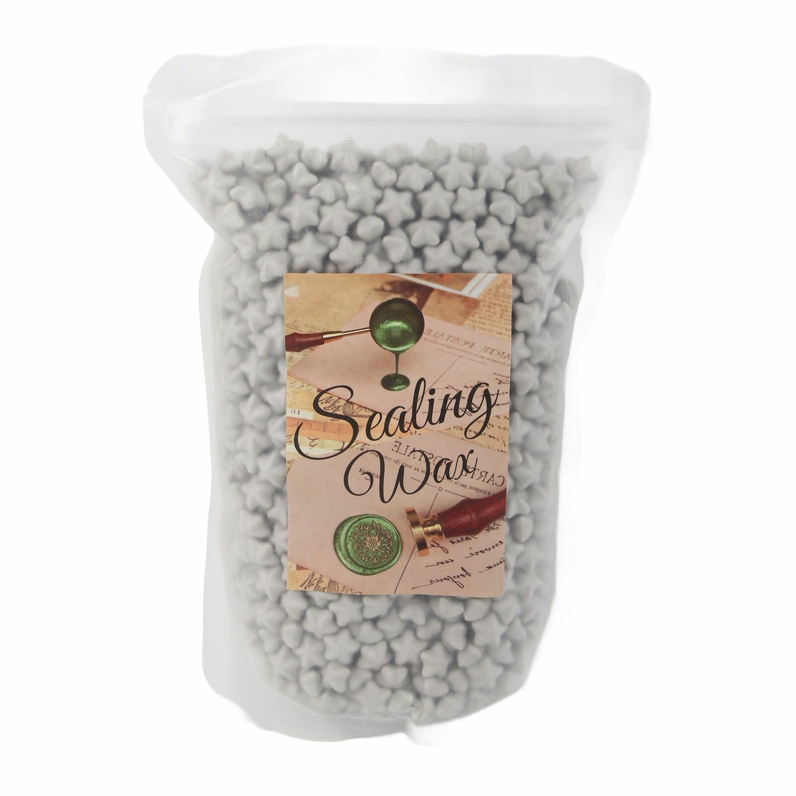 500 г звездчатых восковых бусин, бежевые