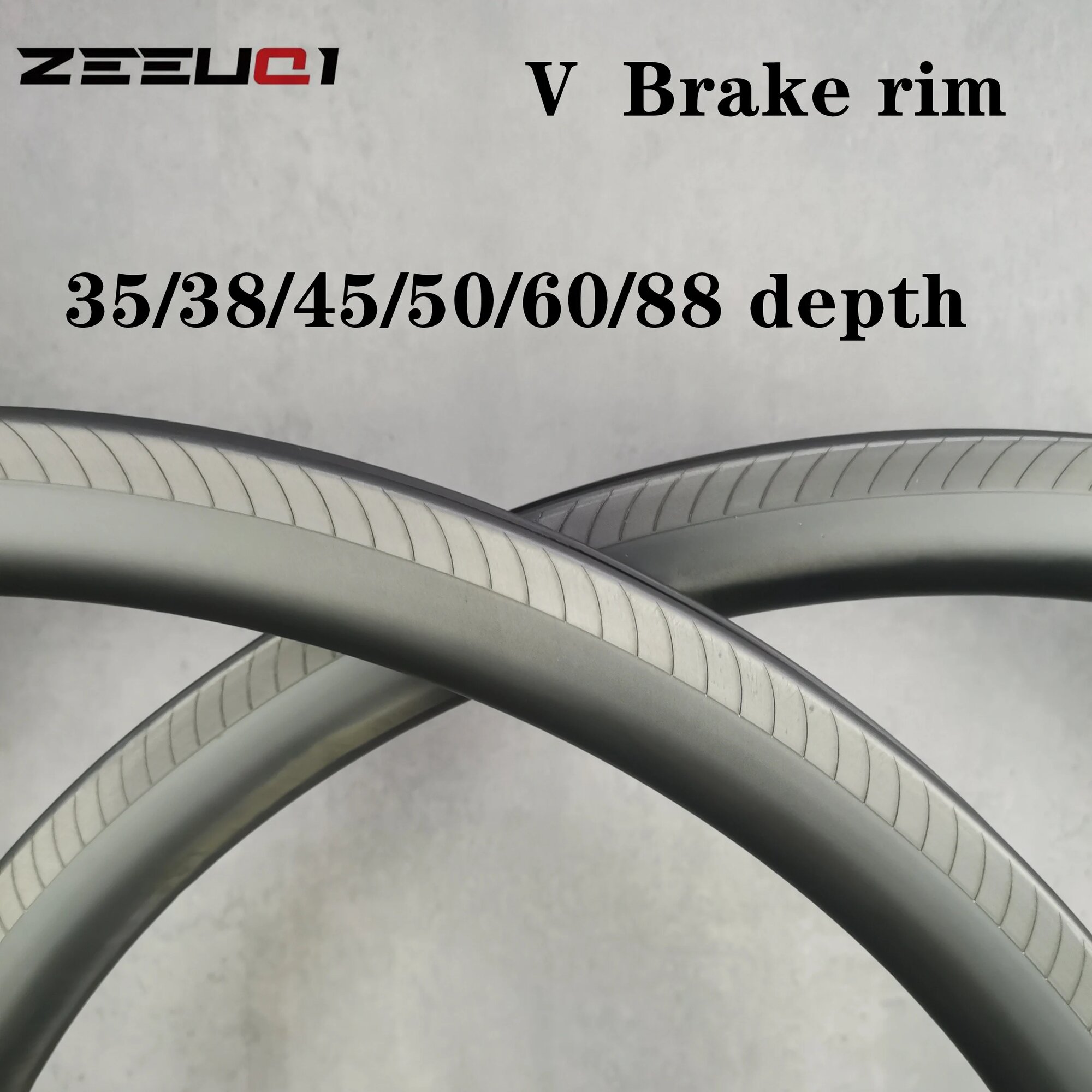 Колесо ZEEUQI карбоновое 700C V-brake 35/38/45/50/60/88 мм one pair, 25 мм, Clincher, 60mm depth