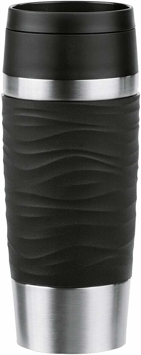 Термокружка Emsa Travel Mug Wave N20212 - 0,36 л из нержавеющей стали, цвет черный