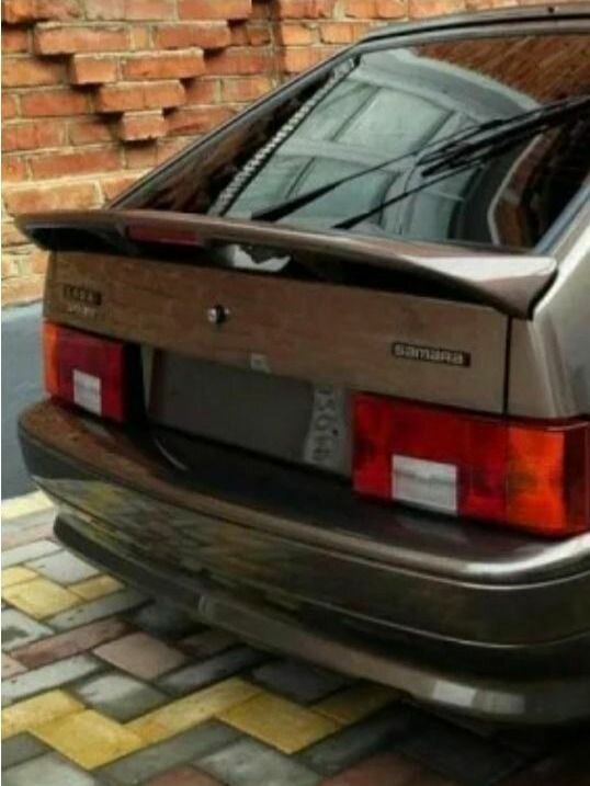 Спойлер на крышку багажника со стоп сигналом на а/м ВАЗ 2113-2114 в цвет Кориандр 790