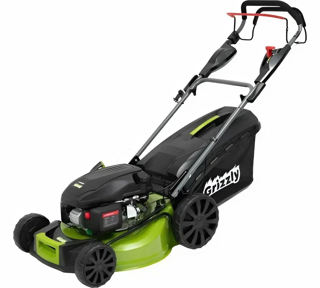 Бензиновая самоходная газонокосилка 48 см Grizzly SKY-09, зеленый
