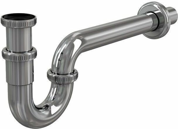 Сифон для биде AlcaPlast A45E, пластиковый, с гидрозатвором, компактный