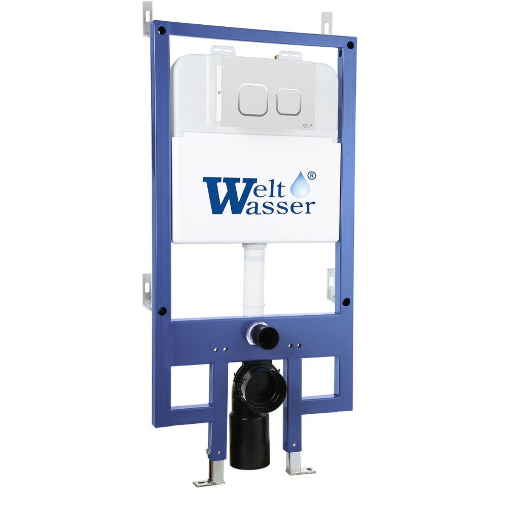 Инсталляция для унитаза WeltWasser Amberg 10000013448 с черной кнопкой