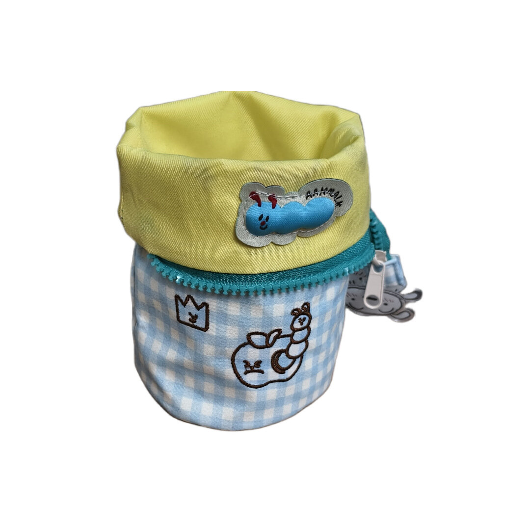 Креативный пенал в японском стиле, выдвижной дизайн с милой вышивкой, большой вместимости для девочек и студентов, высококачественная ткань, черничный цвет