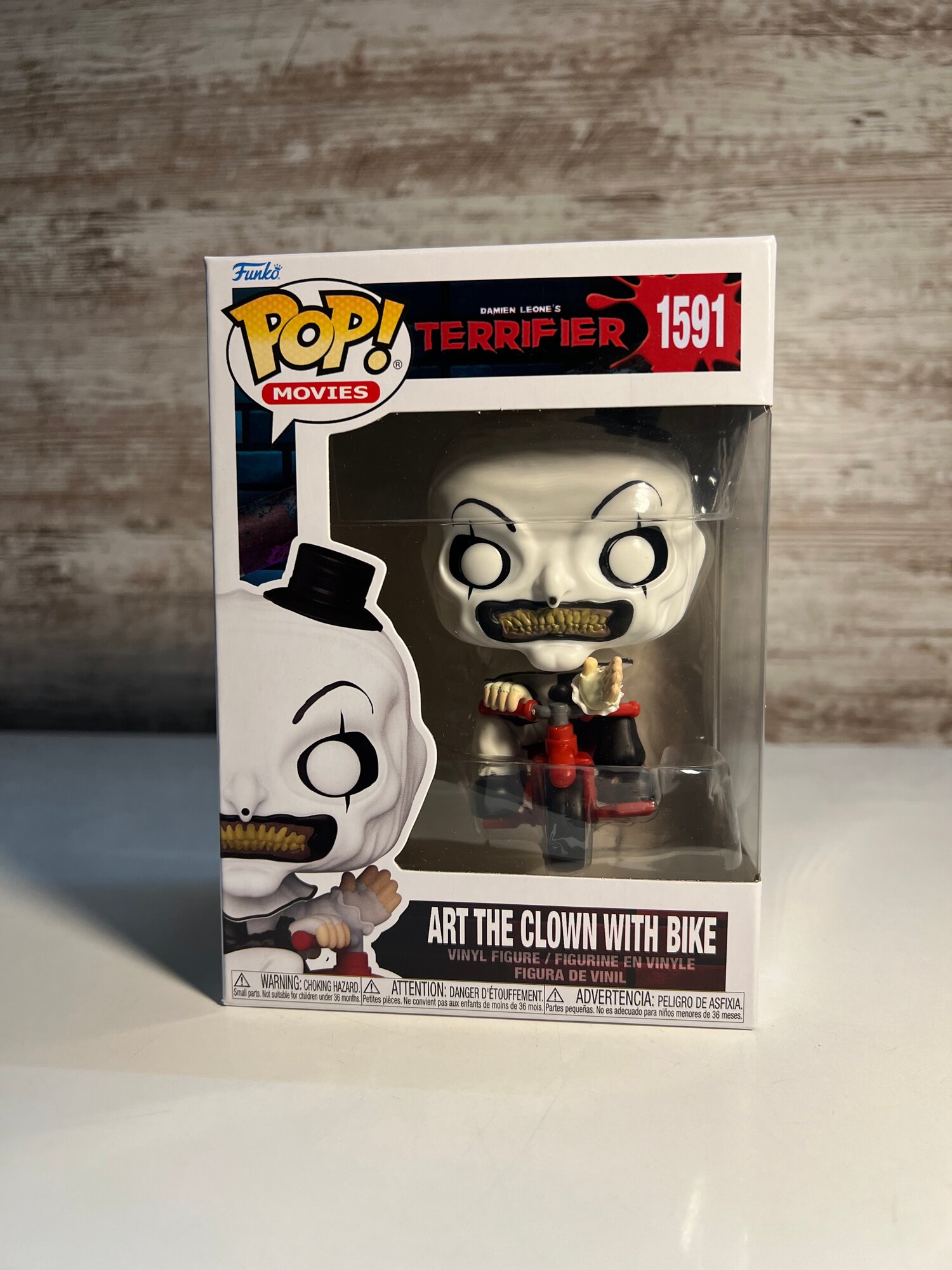 Фигурка Фанко Клоун с велосипедом, Art the clown with bike, Terrifier, 10 см от Funko