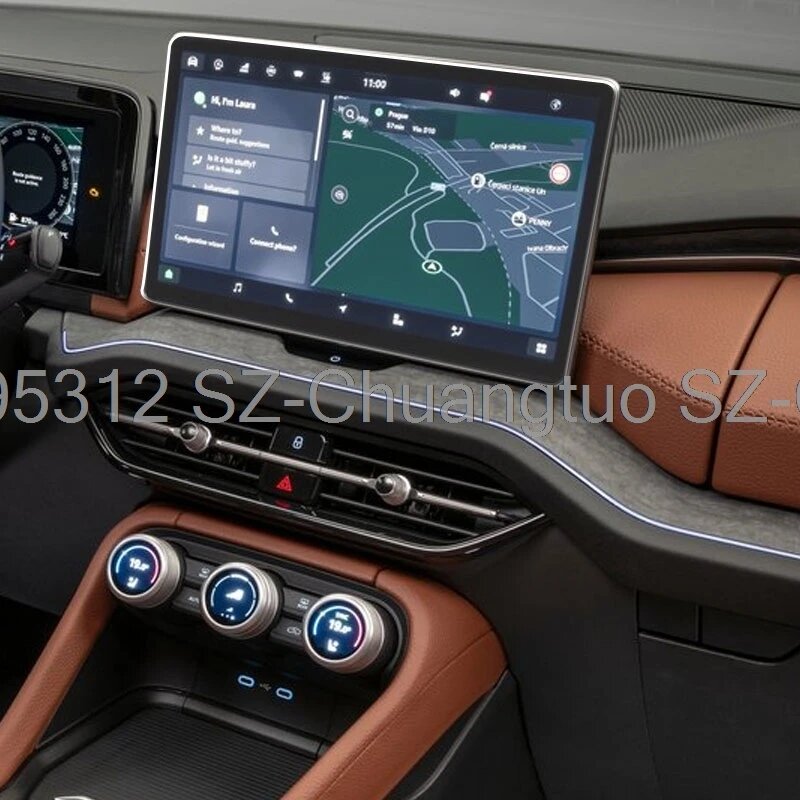 Защитное стекло из закаленного стекла для Skoda Kodiaq RS 2024 2025 13-дюймовый радиоприемник GPS-навигация Skoda Kodiaq RS интерьер