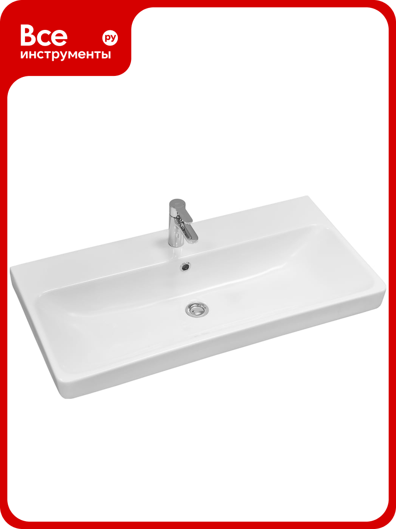 Умывальник Santek Адриана 90 1WH501629, прямоугольная форма, современный стиль для ванной комнаты