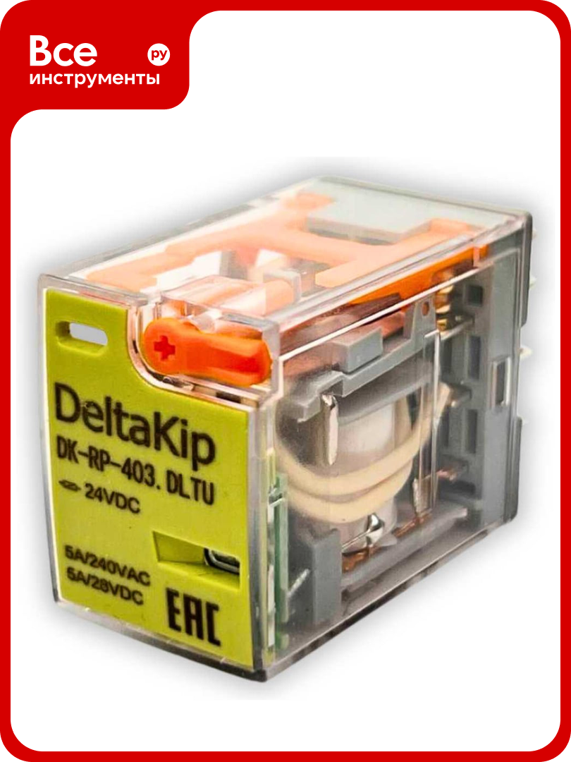 Промежуточное реле DELTAKIP DK-RP (403. DLTU, 4 конт, 24V DC) DK-K0000003, Промежуточное релеdk-rp 403