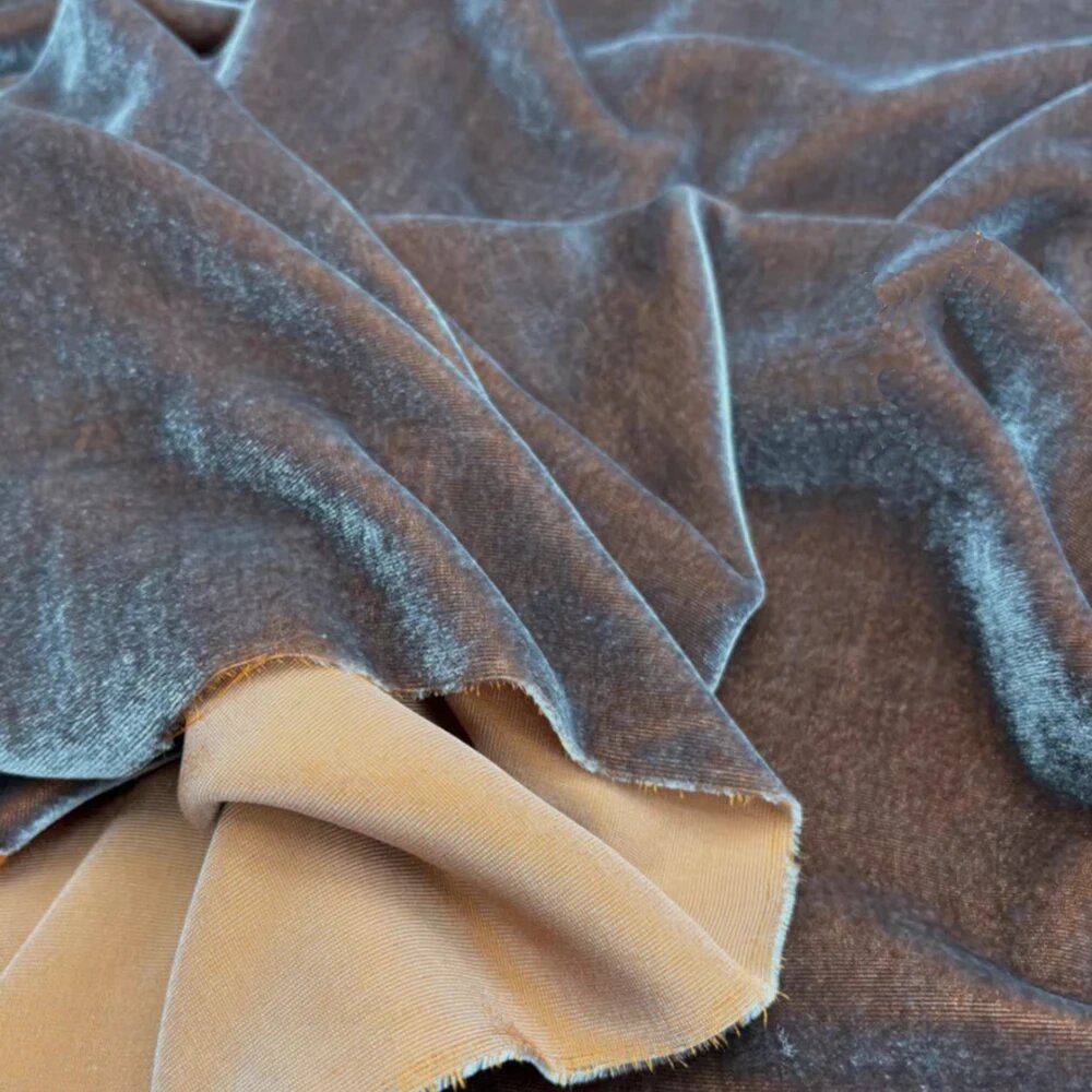 CISULI Шелковый бархат коричневый 40 мам Price for 0.5 meter, YY77