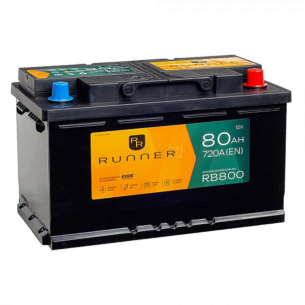 Аккумулятор автомобильный RUNNER 80R RB800 720A ОП (315x175x190) 353x175x190
