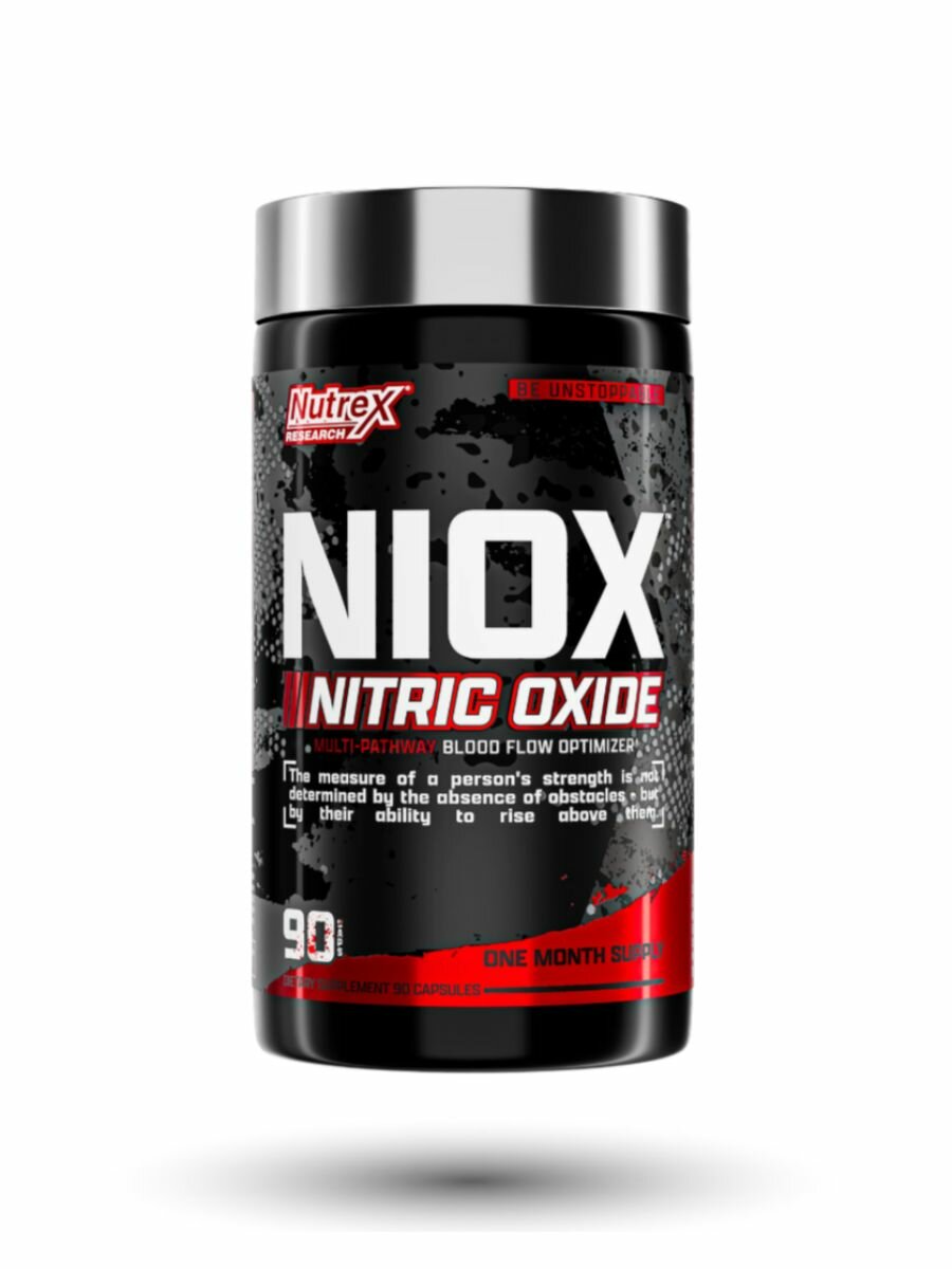 Nutrex, NIOX Nitric Oxide, Предтренировочный комплекс Ниокс, 90 капсул