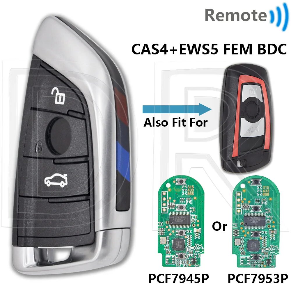 DR Great ID49 PCF7945P/7953P чип 315/433 434/868 МГц бесконтактный CAS4 + FEM автомобильный дистанционный ключ для BMW 1 3 5 7 серии X1 X3 X5 X6 X7 Black 3 BT, PCF7953P 433 434