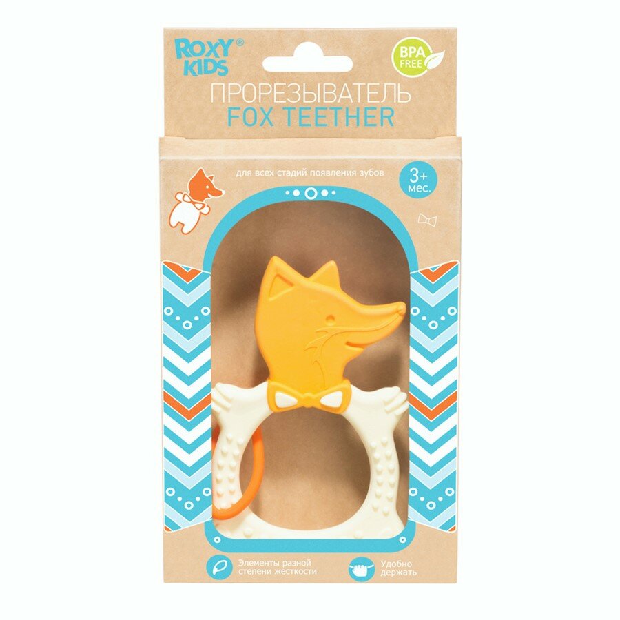 ROXY-KIDS массажер для десен MEOW TEETHER 3+/коралловый