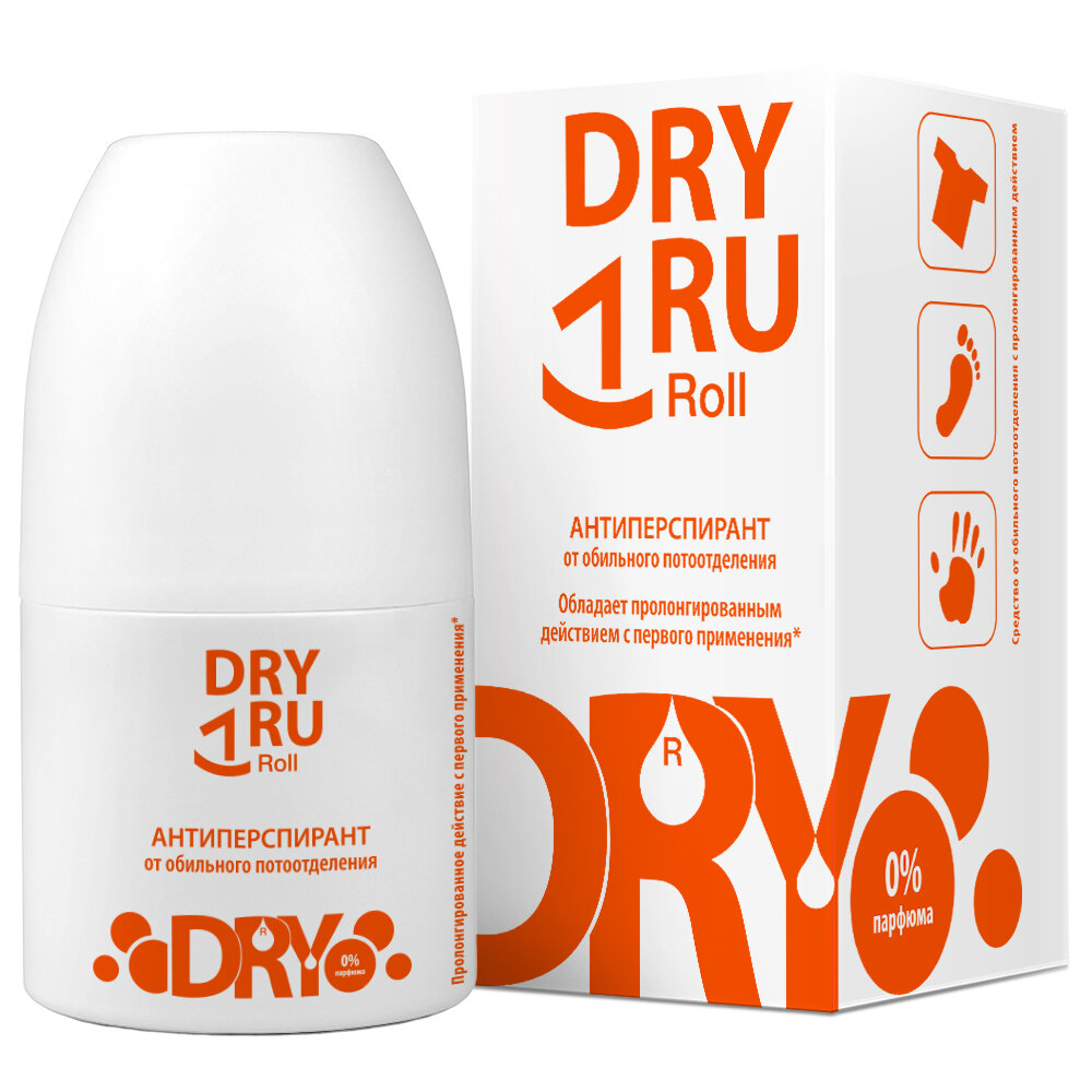 Dry ru roll средство от обильного потоотделения с пролонгированным действием 50 мл