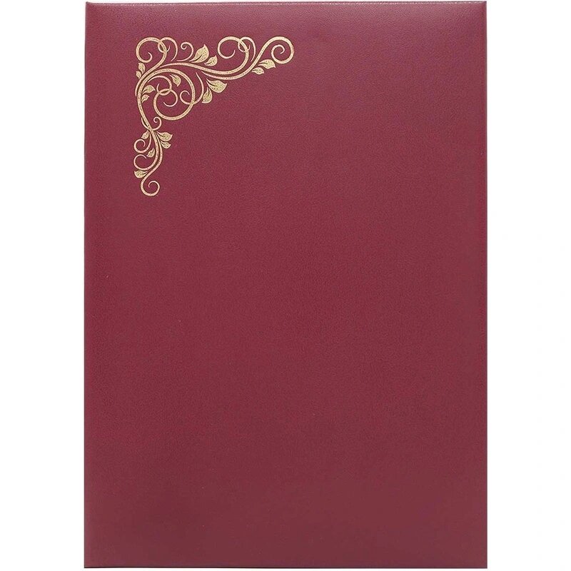 Папка адресная Виньетка бумвинил бордо. Упаковка 5 шт.