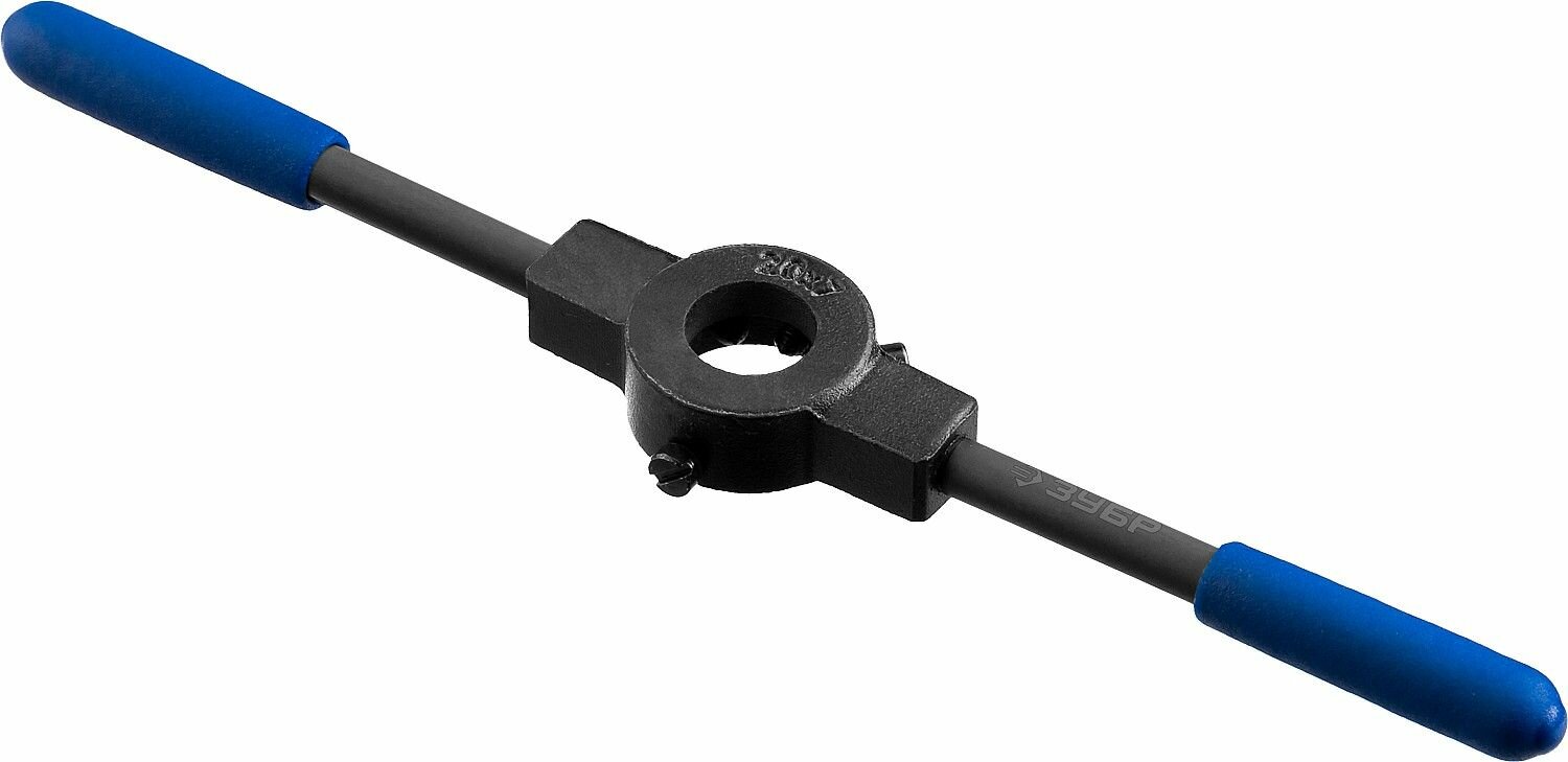 Плашкодержатель ЗУБР, сталь 45, 20мм, M3-M6, стопорные винты, профессиональный 28150-20