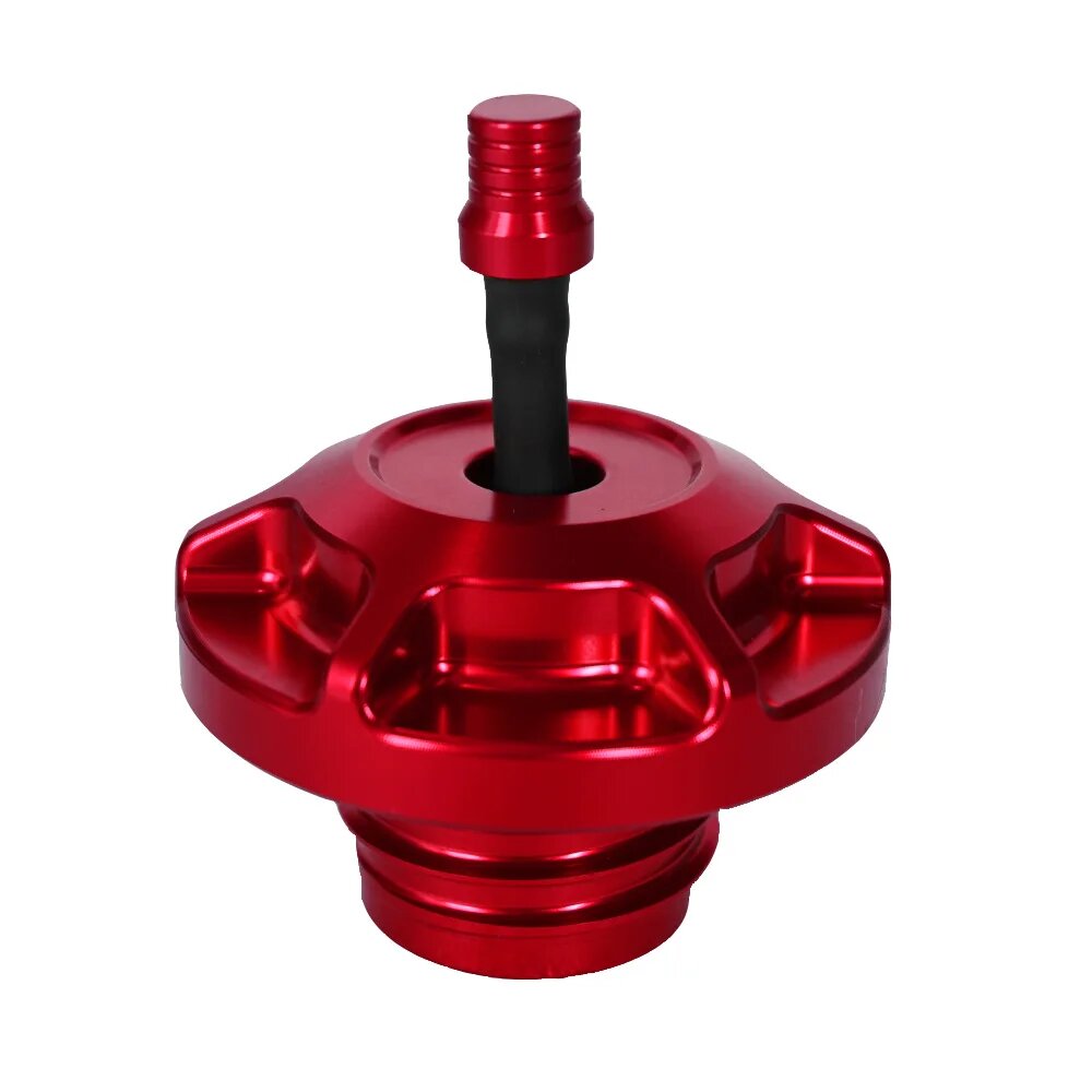 MX Club Style Вентилируемый алюминиевый газовый колпачок с ЧПУ, универсальный для Harley Davidson, все газовые баки с внутренней резьбой, кроме Touring 2023.5-2025 Красный, Red