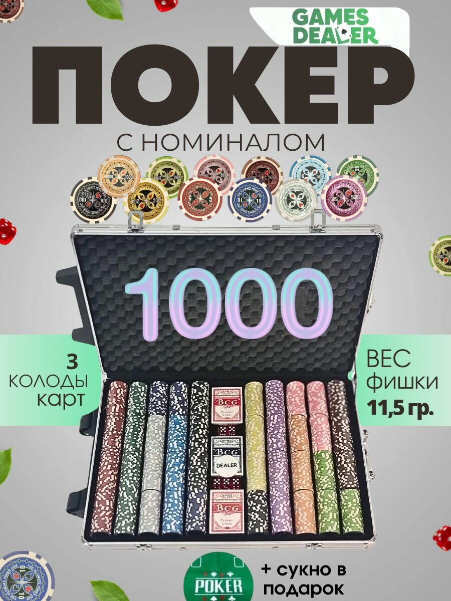 Набор для покера Ultimate 2.0 на 1000 фишек Partida.