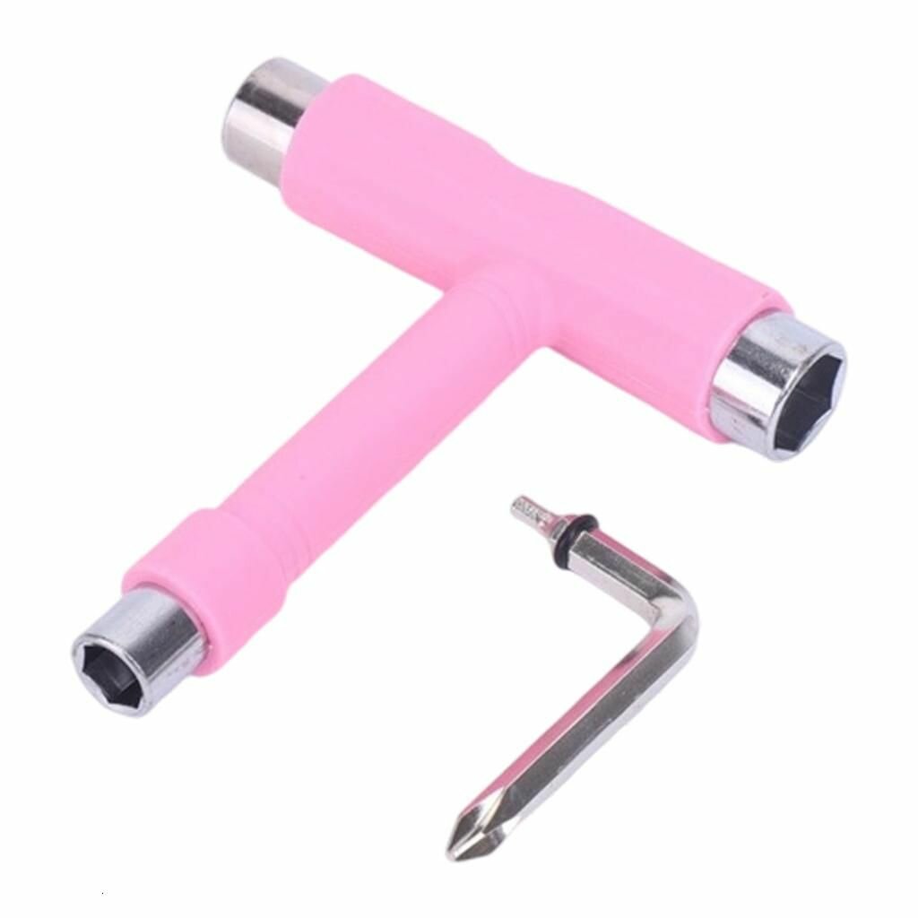Т-образный ключ для скейтборда-светло-розовый