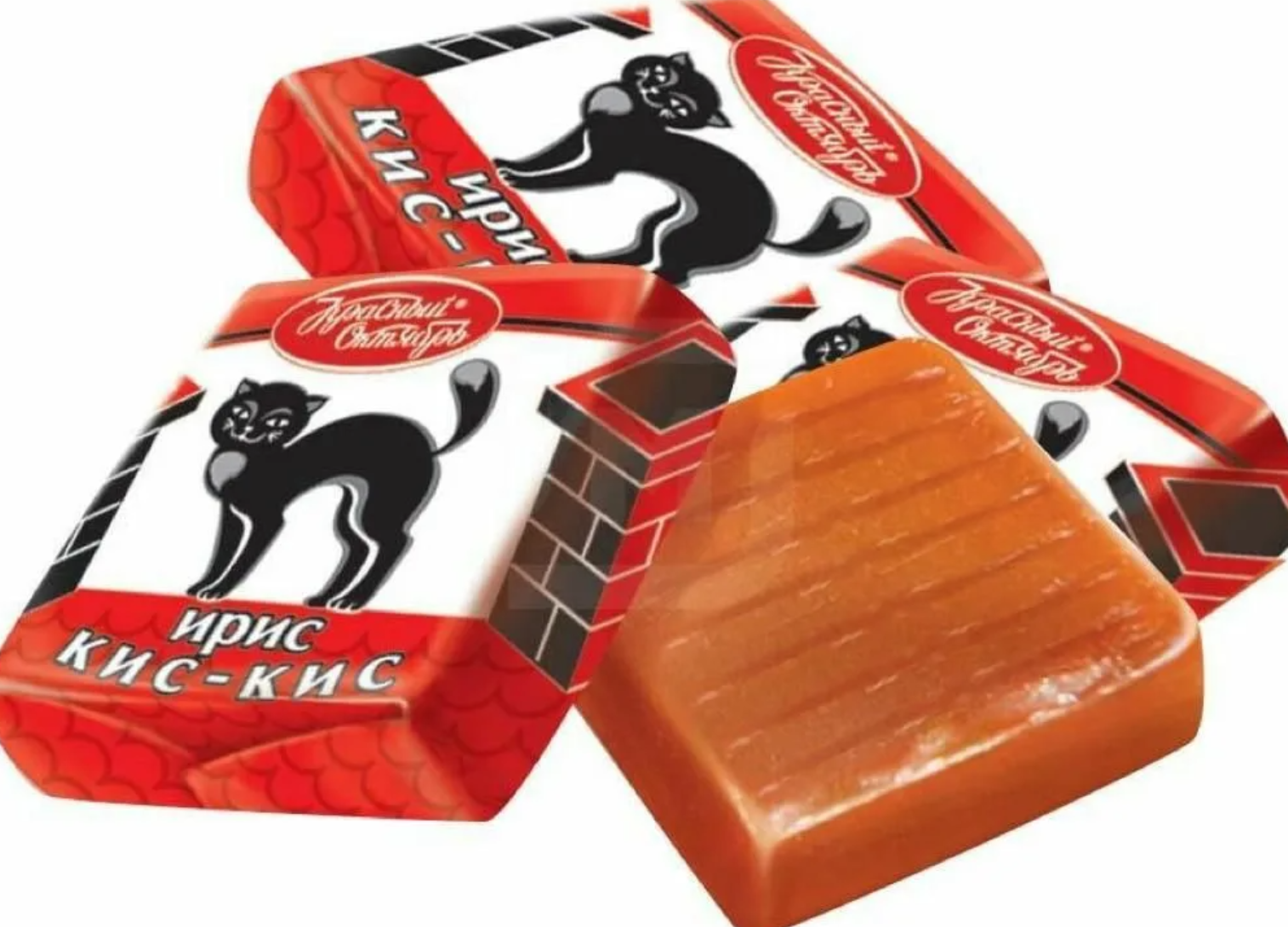 Ирис Красный Октябрь "Кис-Кис", молочный, карамельный, шоколадный, сливочный, 1000 г