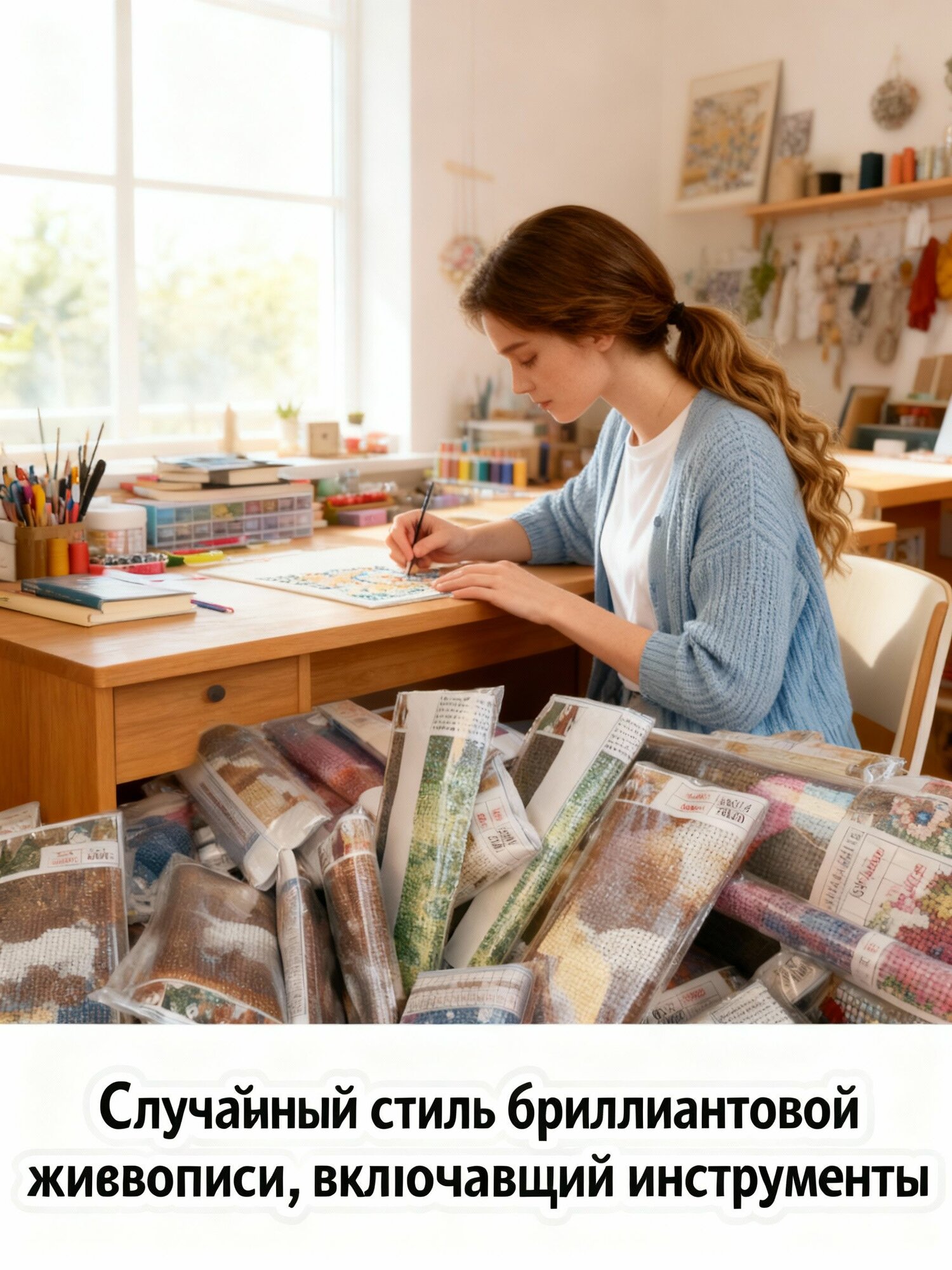 Набор для алмазной вышивки Случайный рисунок 30*40 см, полный комплект страз и инструментов, распродажа остатков, низкая цена