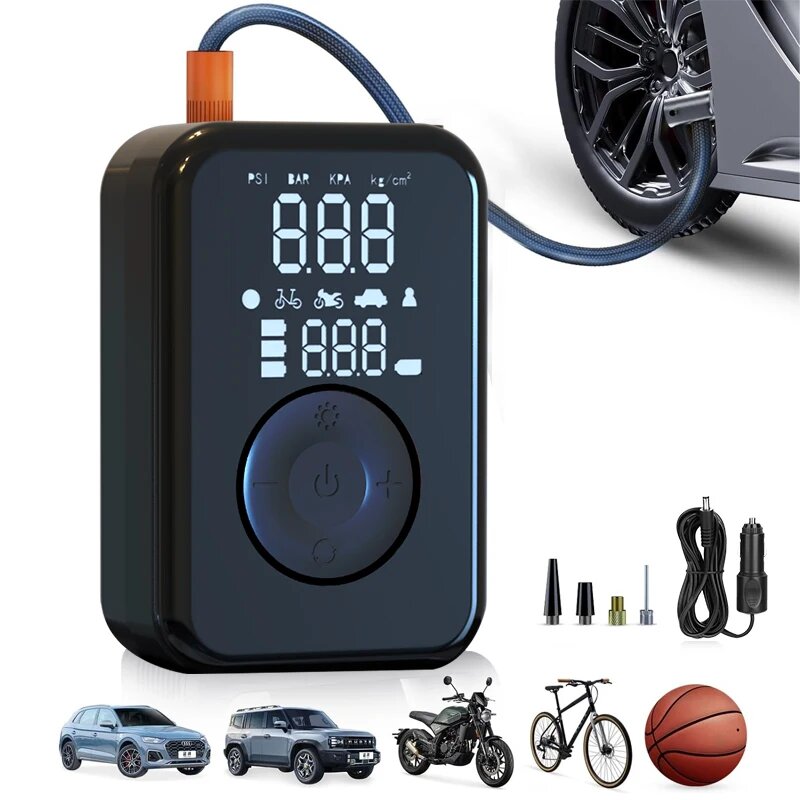 JKUOO 150PSI электрический автомобильный воздушный компрессор, насос для накачивания шин для мотоцикла, велосипеда, лодки-многофункциональный портативный насос для накачивания шин, Mini pump