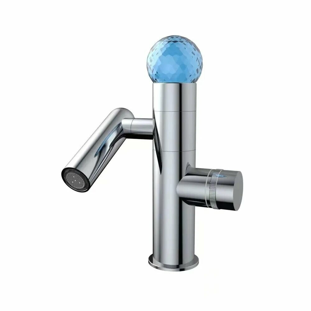 Смеситель для раковины в ванную OPHIROC, 59А Латунь, хрустальный шар, MD003-S, хром