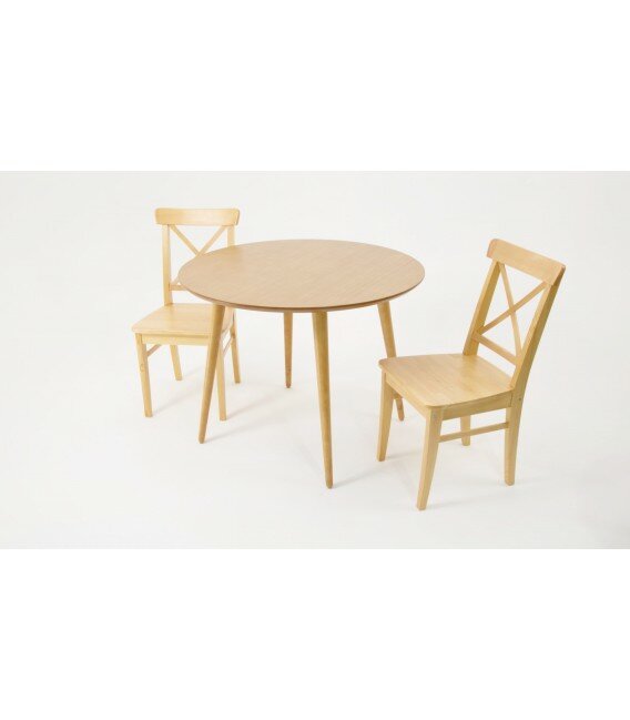 Стол Монте К 100 натур со стульями Ингольф натур
