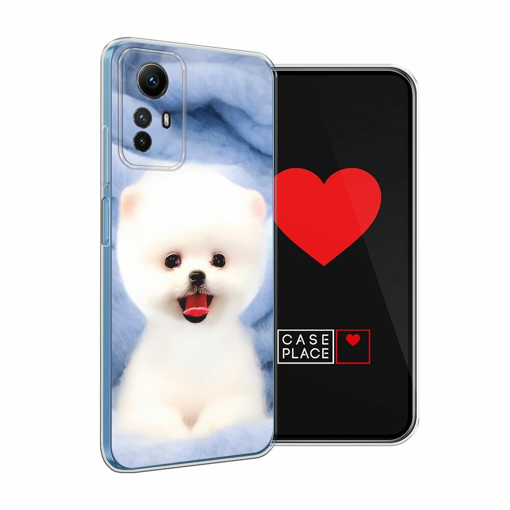 Чехол на Xiaomi Redmi Note 12S / Сяоми Редми Ноут 12S с принтом Белый пёсик — фото 1