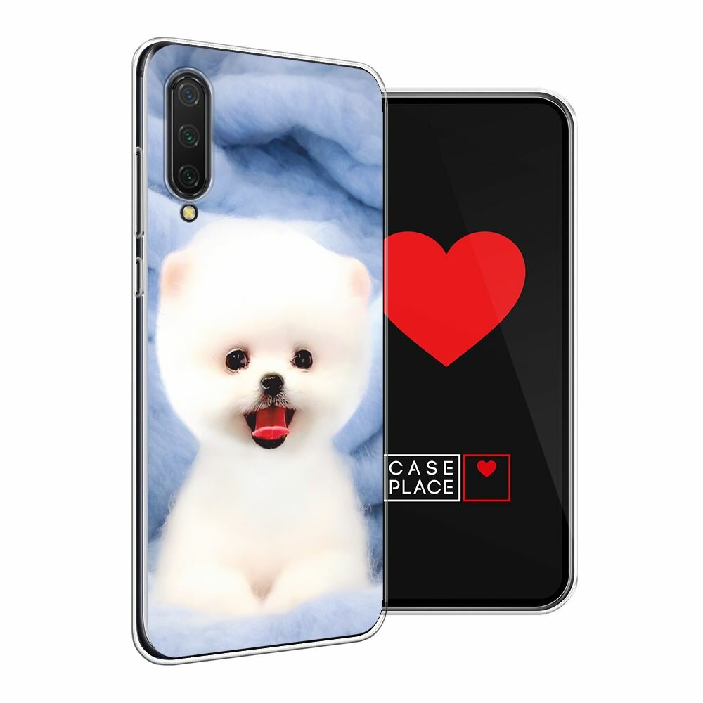 Чехол на Xiaomi Mi CC9/A3 Lite/9 Lite / Сяоми Mi CC9/A3 Lite/9 Lite с принтом Белый пёсик — фото 1
