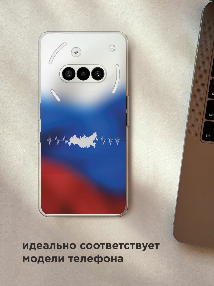 Чехол на Nothing Phone 3a / Нотинг Фон 3а с принтом "Россия в сердце - 23 февраля" — фото 1
