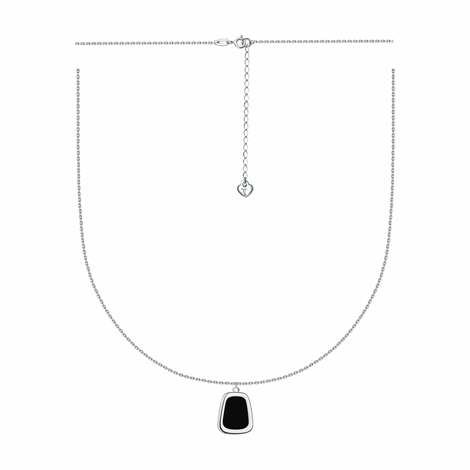 Колье, серебро, 925 проба, родирование, эмаль