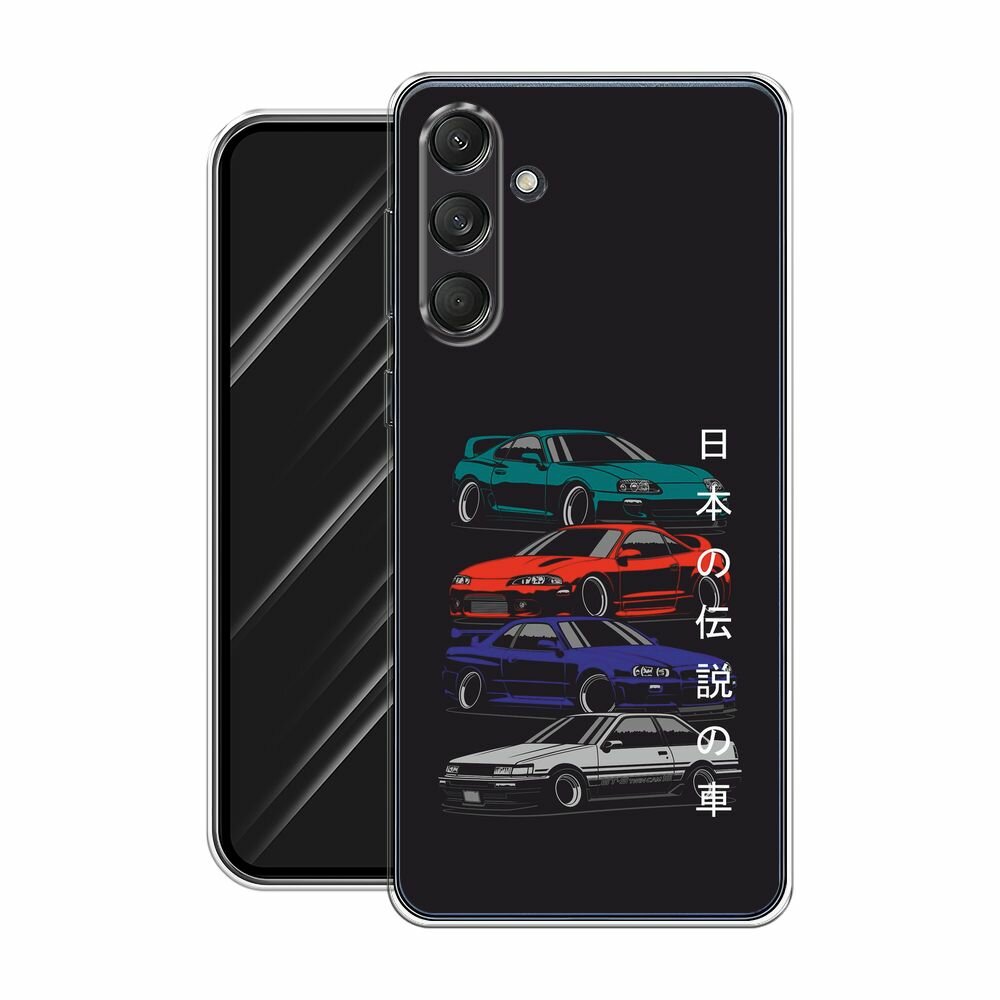 Чехол на Samsung Galaxy M55 / Самсунг M55 с принтом "JDM Legend cars" — фото 1