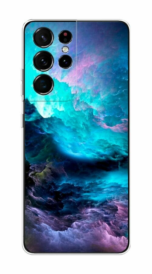 Чехол на Samsung Galaxy S21 Ultra / Самсунг Галакси S21 Ультра с принтом "Бирюзовое небо"