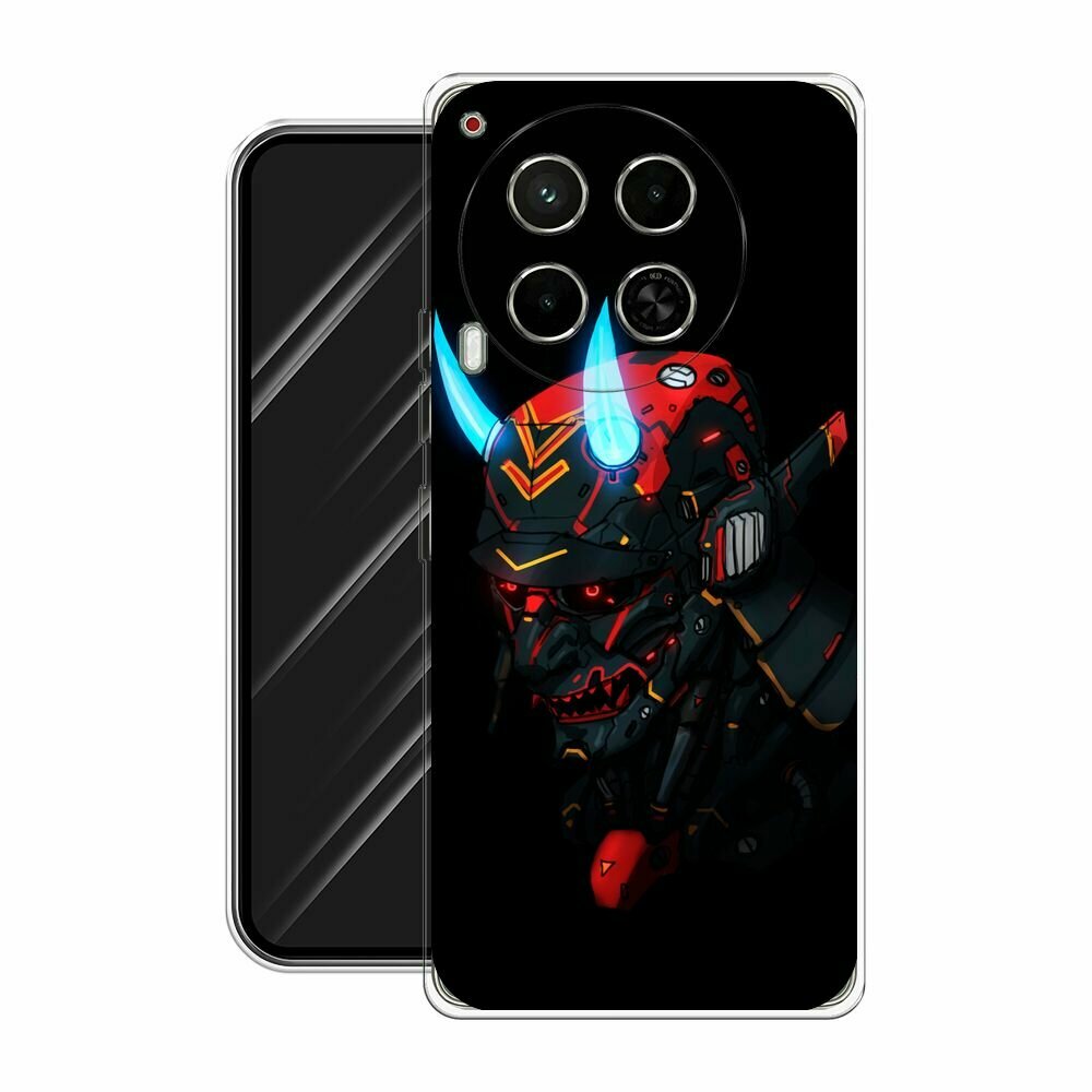 Чехол на Tecno Camon 30 5G / Текно Камон 30 5G с принтом "Неоновый самурай" — фото 1