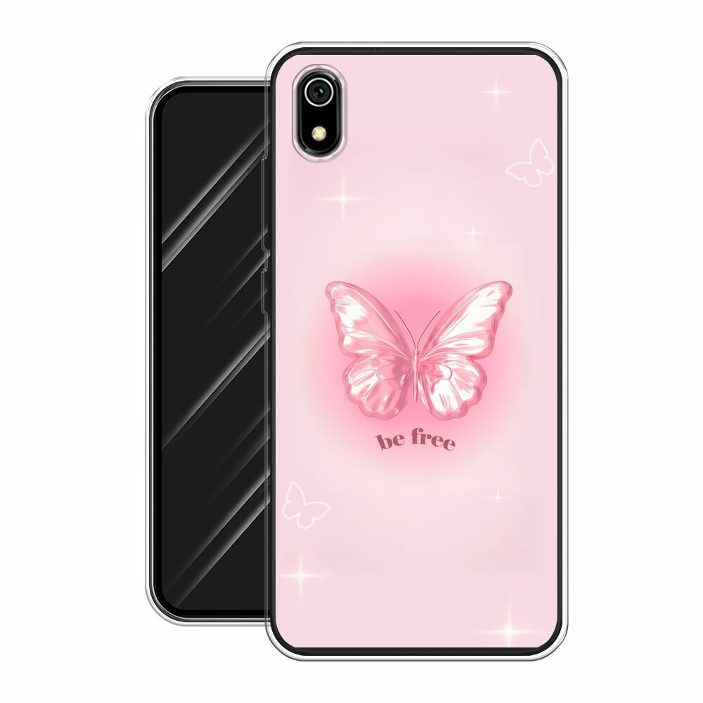 Чехол на Xiaomi Redmi 7A / Сяоми Редми 7А с принтом "Be free butterfly 1" — фото 1