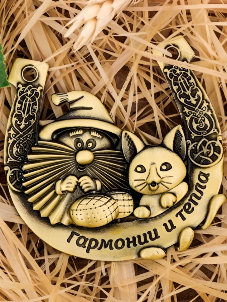 Сувенирная подкова оберег для дома "Гармонии и тепла"