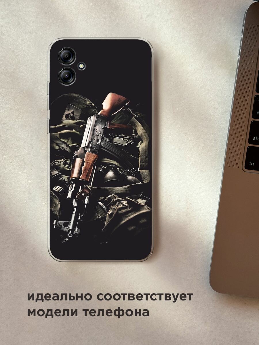 Чехол на Samsung Galaxy A04e / Самсунг A04e с принтом "Автомат" — фото 1